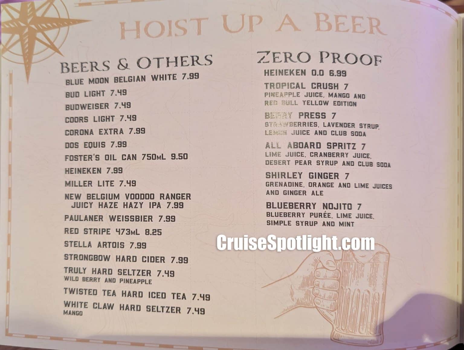 Royal Caribbean Enchantment of the Seas Bars (With Menus and Prices) - Cruise Spotlight