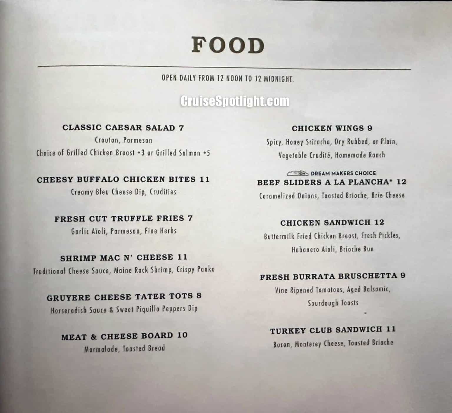 Celebrity Drink Menus and Pricing - Cruise Spotlight
