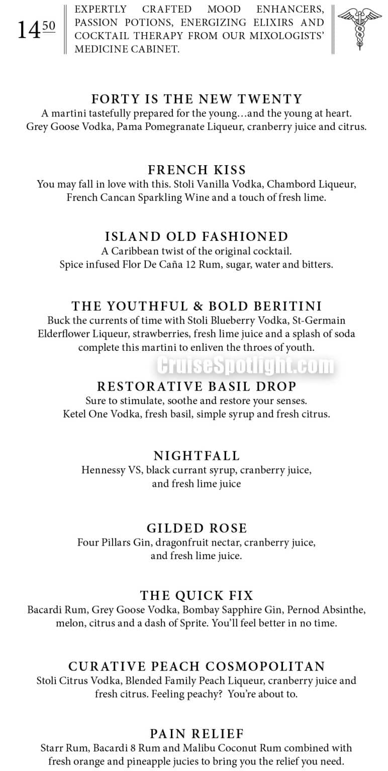 Carnival Drink Menus and Pricing (2026) - Cruise Spotlight