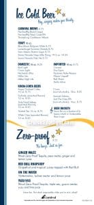 Carnival Valor Bars (With Menus and Prices) - Cruise Spotlight