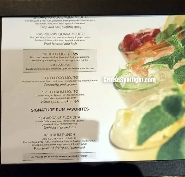 Norwegian Getaway Bars (With Menus and Prices) - Cruise Spotlight